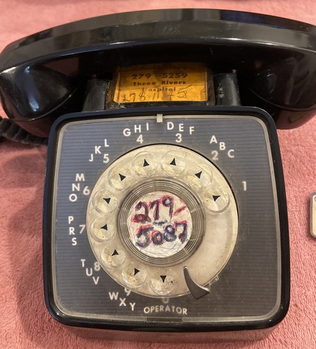 Vintage GTE Automatic Electric Rotary Dial Black Phone Model 80E ...