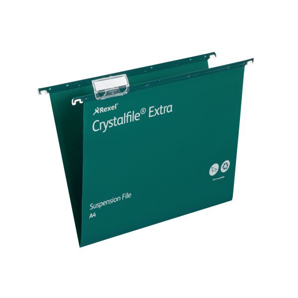 Twinlock Crystalfile Extra Suspension File A4 Green PK 25 70634 for ...