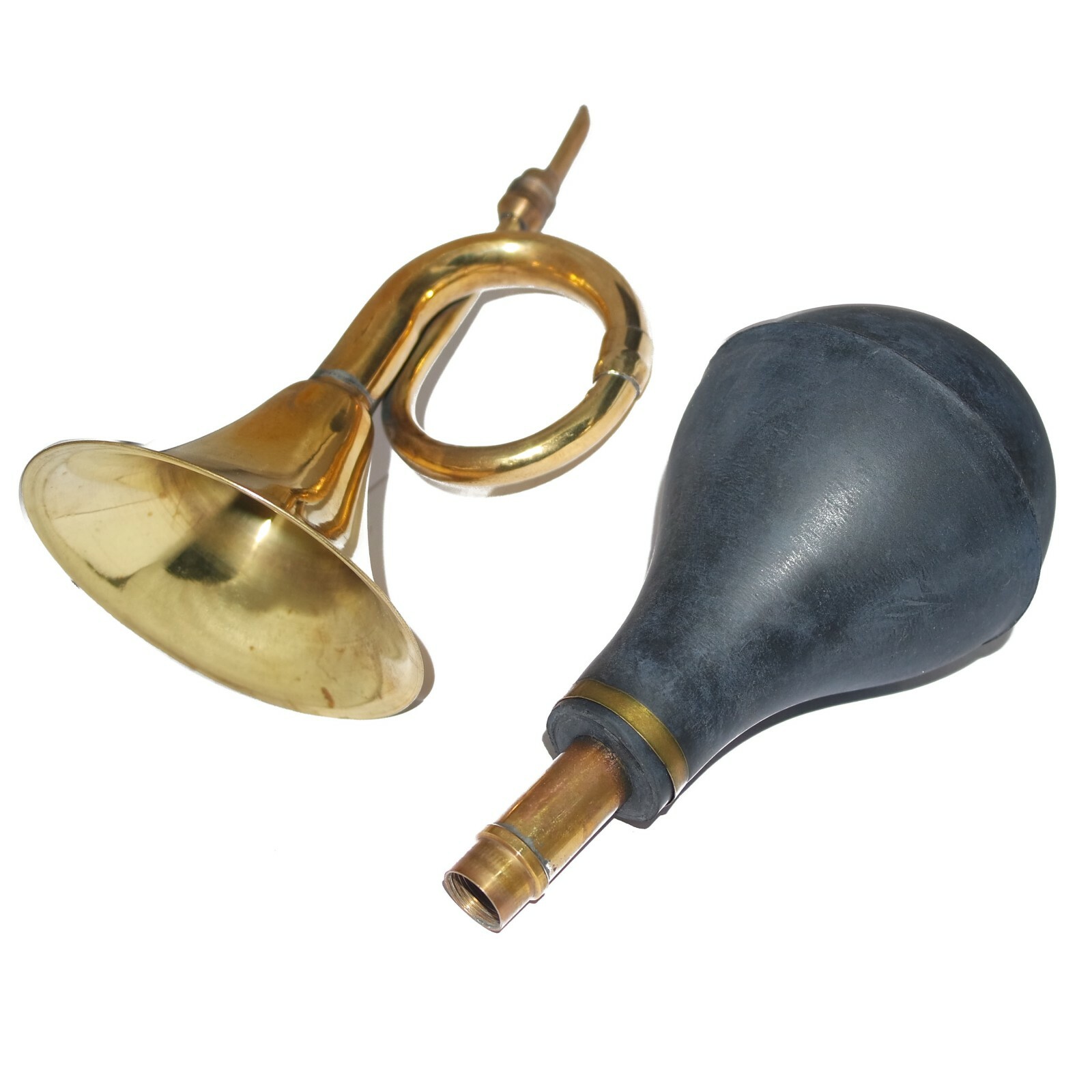 Vintage Antique Trumpet Brass Taxi Horn Rubber Bulb Bugle Car Bike ...