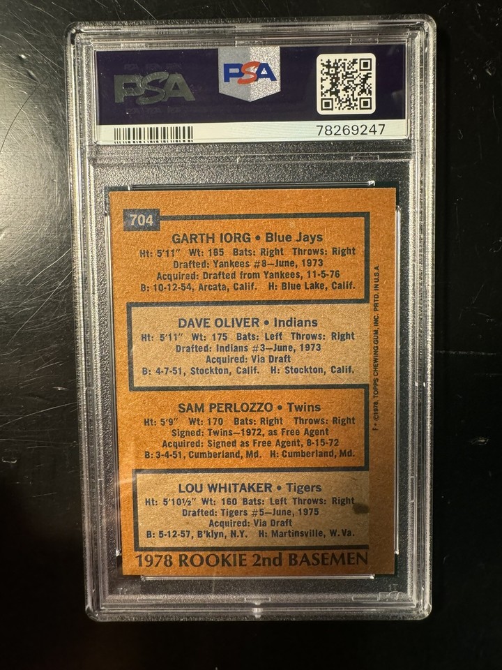 Rookie 2nd Baseman 1978 Topps #704 graded a 6 by PSA. | eBay