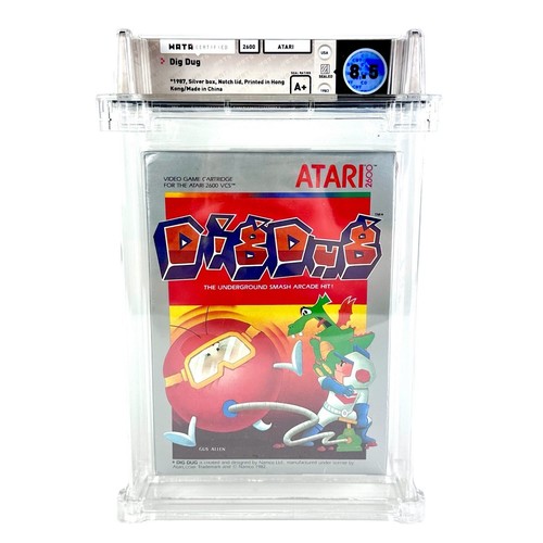 New Dig Dug Atari 2600 WATA 8.5 Factory Sealed A+ Seal Graded Game | eBay