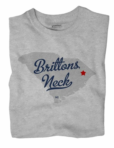 Brittons Neck South Carolina SC T-Shirt MAP | eBay