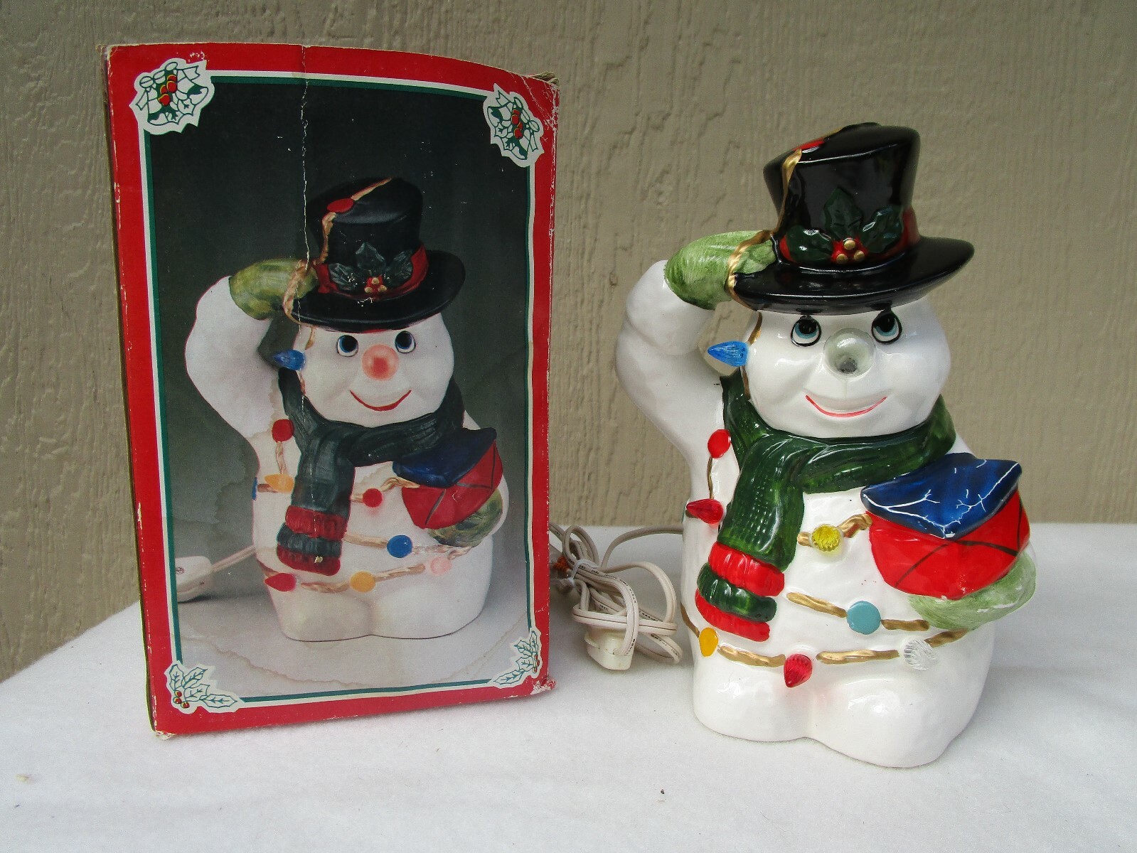 VINTAGE FROSTY SNOWMAN BLINKING NITE LIGHT | eBay