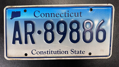 1 Connecticut License Plate CT CONN AR-89886 Constitution State Real ...