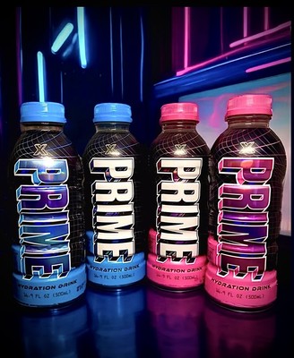 🔥4-Pack New Unopened ☄️Limited Edition☄️ PRIME X HOLO Hydration Blue ...