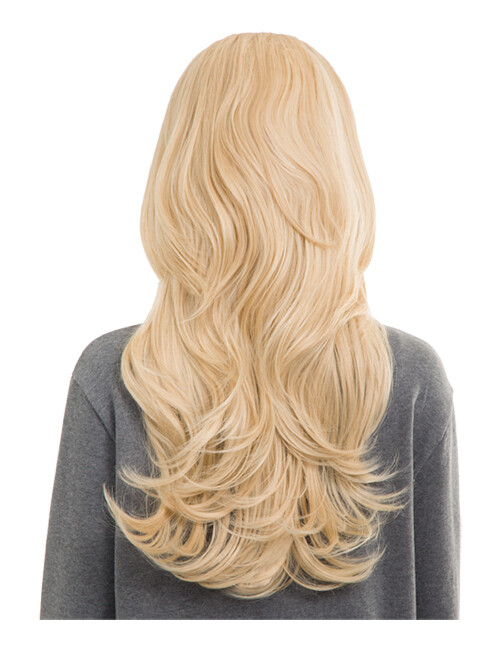 Koko Half Wig Wavy 28” Long Natural Look Thick 3/4 Half Head Wig Hair ...