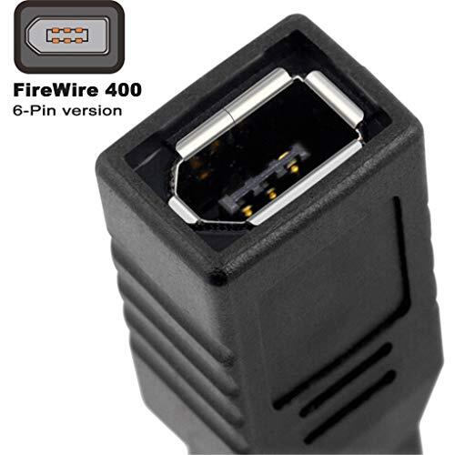 2Pack FireWire 400 to 800 Adapter Converter IEEE 1394a 6-Pin Female to ...
