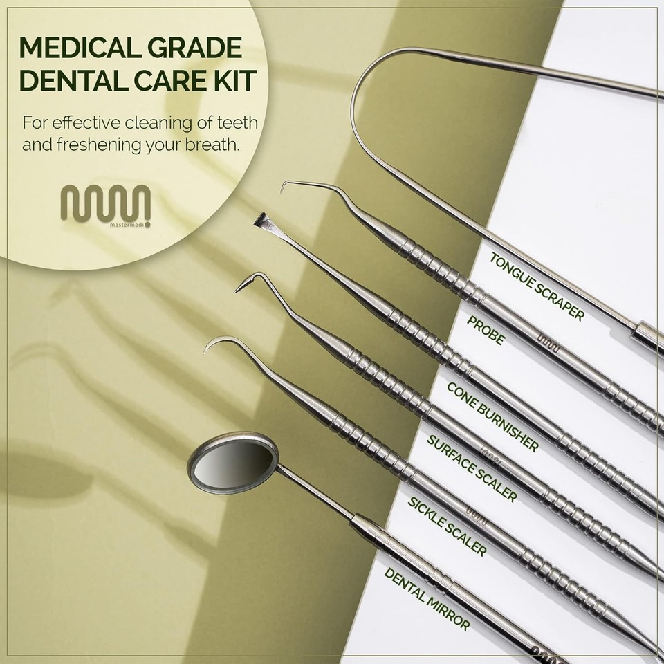 6 Pack Dental Tools Teeth Cleaning Kit, Plaque Tartar Remover for Teeth ...