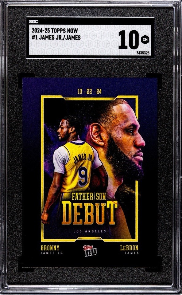 2024-25 Topps Now - Bronny James Jr./Lebron James - #1 Father/Son Debut ...