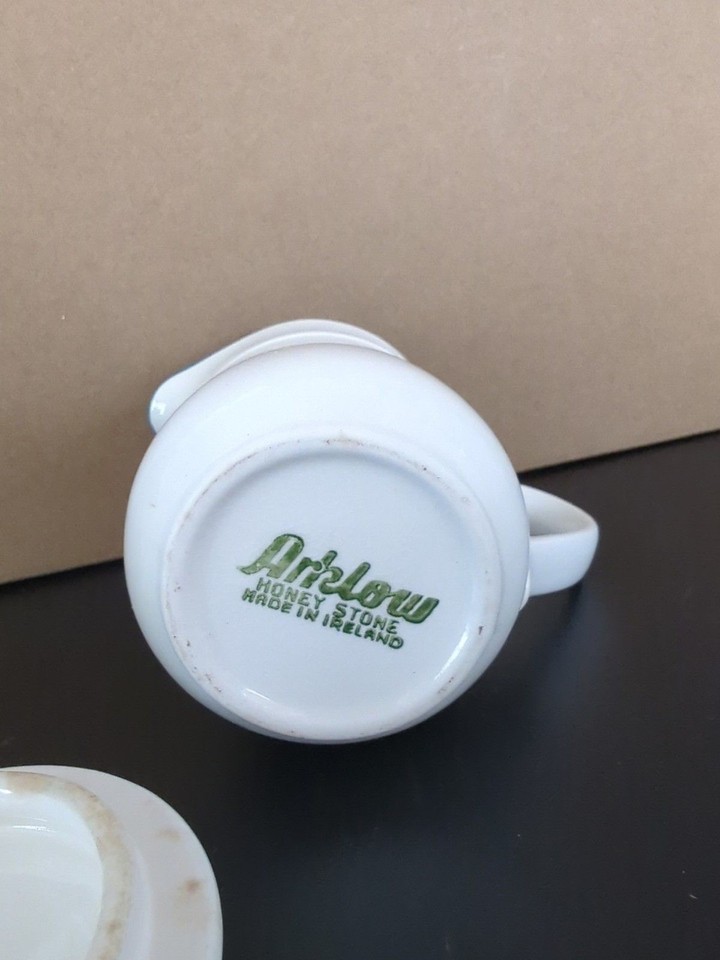 Vintage Arklow Ireland Pottery Honey Stone Creamer Pitcher And Sugar ...