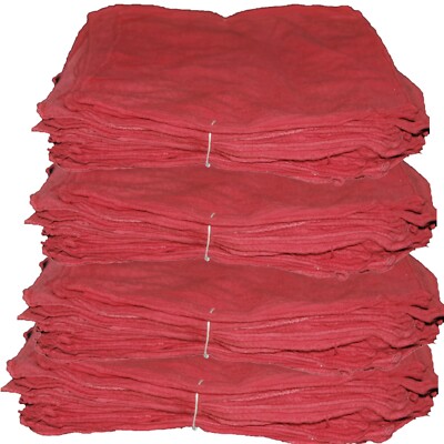 500 RED SHOP TOWELS / 14X14/ MECHANICS RAGS / OIL CHANGE / FREE ...