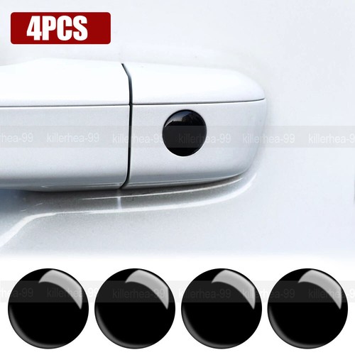 4x Black 20mm Universal Car Lock Keyhole Sticke Protector Cover Auto ...