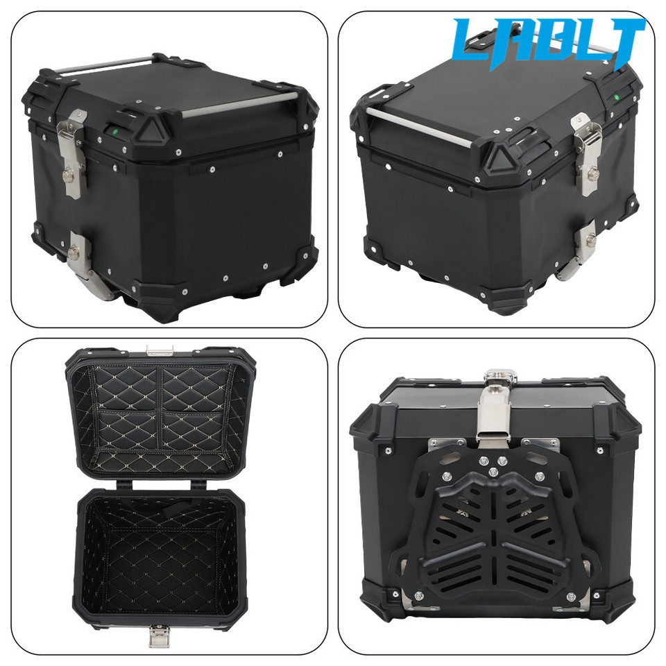LABLT 45L Motorcycle Tail Box Sturdy Luggage Storage Rear Tour Box Top ...