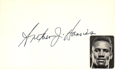Arthur Harris Signed Auto 3x5 Index Card Bodybuilder | eBay
