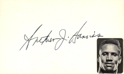 Arthur Harris Signed Auto 3x5 Index Card Bodybuilder | eBay