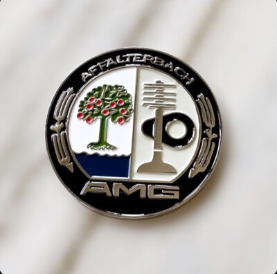 AMG Pre-Merger Hood Emblem W126/C126 | Genuine OEM | Chrome | Beige ...