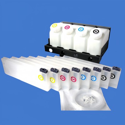 4 Bottles, 8 Cartridge Bulk Ink Supply System for Roland FH-740 XF-640 ...