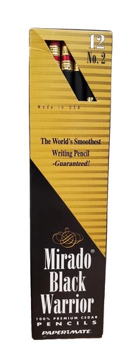 VTG Mirado Black Warrior 12 No. 2 Cedar Pencils Papermate New Old Stock ...