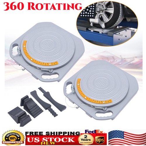 2X Wheel 360 Rotating Car Truck Front End Wheel Alignment Turn Plates ...