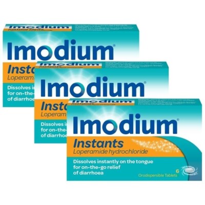 3 Packs of 6s 18 Tablets - Imodium Instant Diarrhoea Relief Anti ...