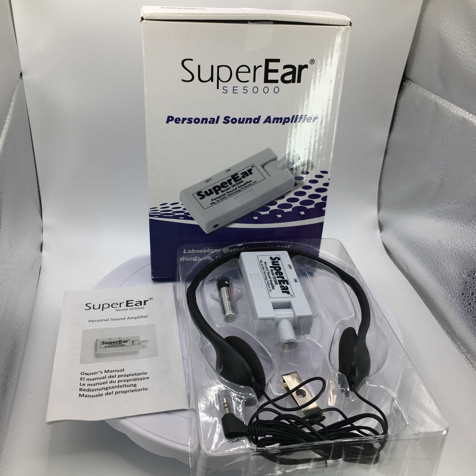 Sonic Technology SE5000 SuperEar Personal Sound Amplifier 100-14KHz 50 ...