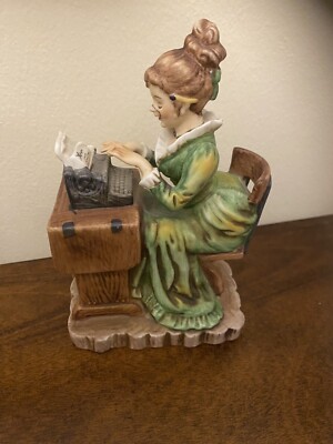 Vintage George Lefton Porcelain Figurine "Typist" GG5688 Secretary ...