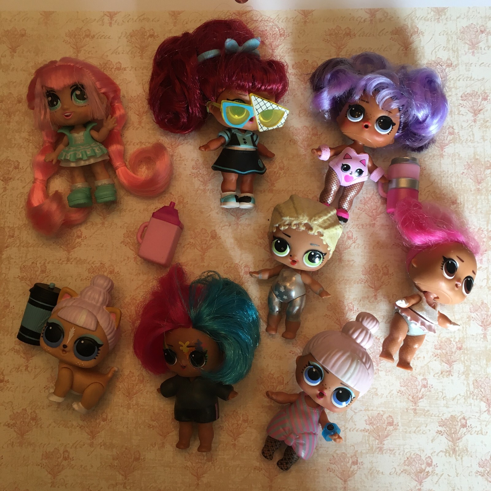 lot of 8 LOL Surprise Doll set Purple Hair & Kitty plus | eBay