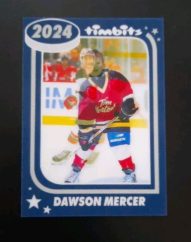 2024-25 Tim Hortons DAWSON MERCER TIMBITS TO NHL 1:100 Packs #2006 SP ...