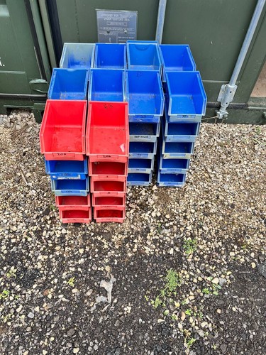 6 x SSI SCHAEFER LF321 Blue Storage Plastic Parts Lin Bins Workshop ...