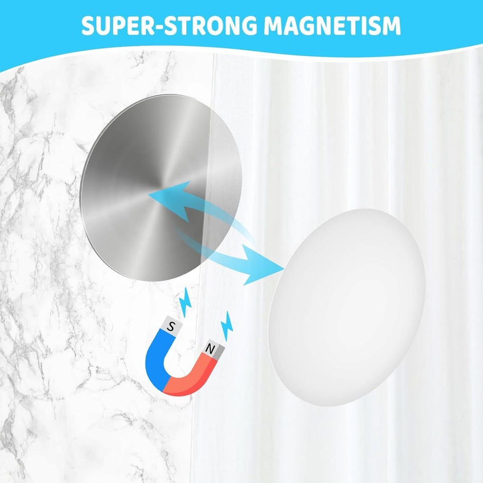 10Pairs Shower Curtain Magnet,White Magnetic Shower Curtain Weights ...