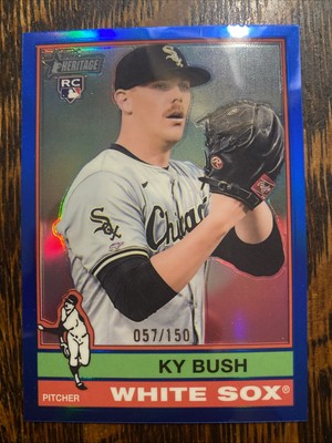 2025 Topps Heritage Baseball Ky Bush RC Blue Chrome /150 Chicago White ...
