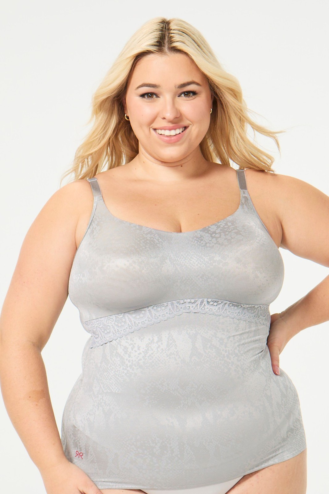 NEW RUBY RIBBON LACE CAMI - Stone grey, snake print - size 34 | eBay