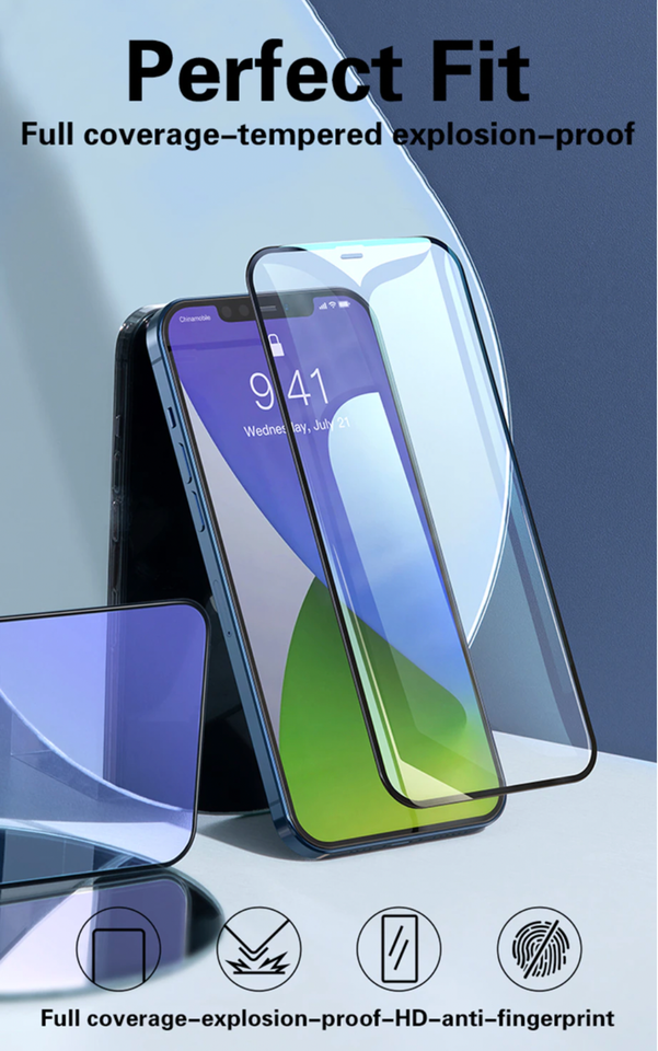 Full Cover TEMPERED Glass For iPhone 11 12 13 PRO XS MAX XR 7 8 Screen ...