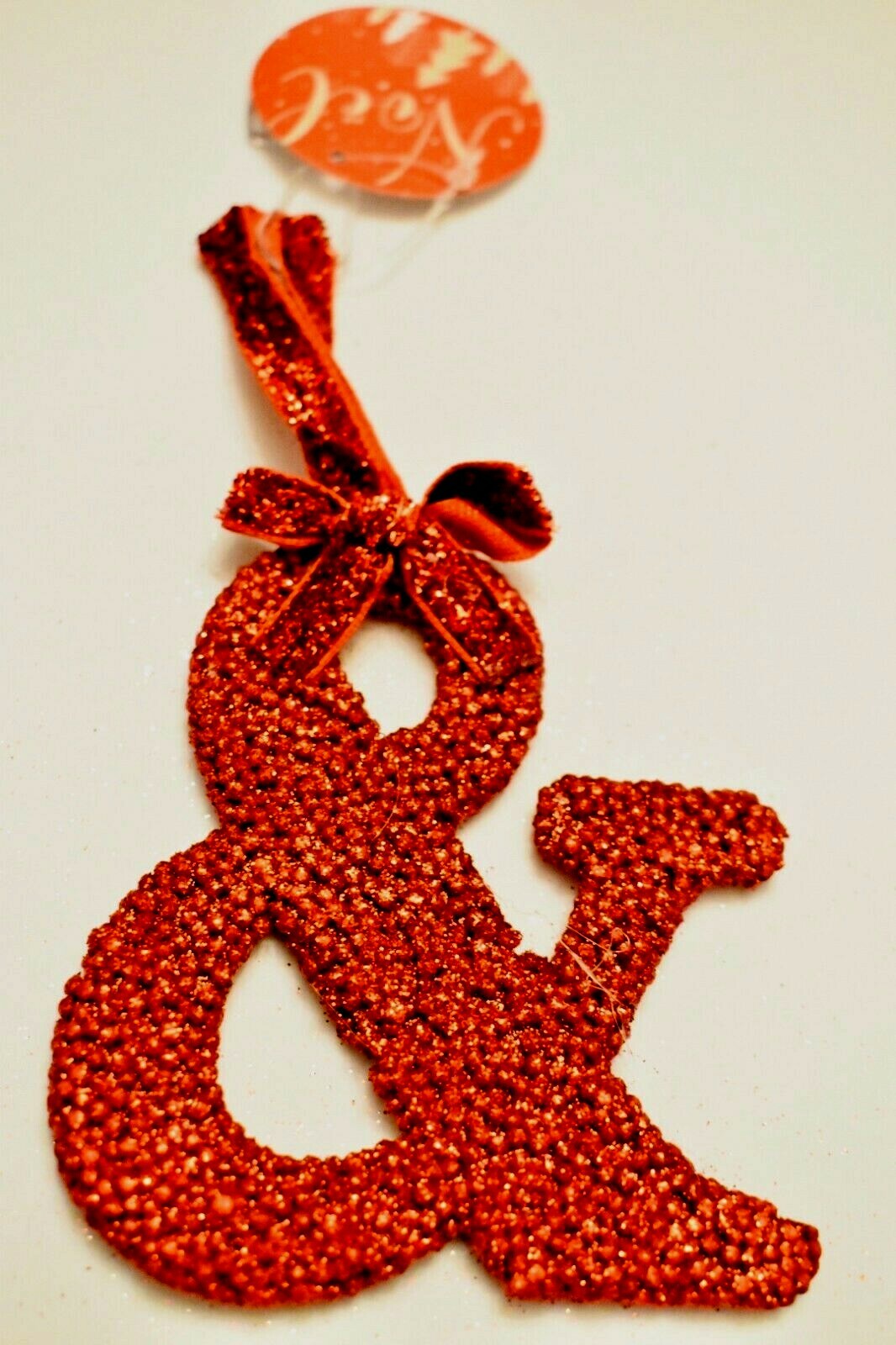 LUXURY RED GLITTER HANGING LETTER XMAS TREE DECORATION ALPHABET GIFT ...