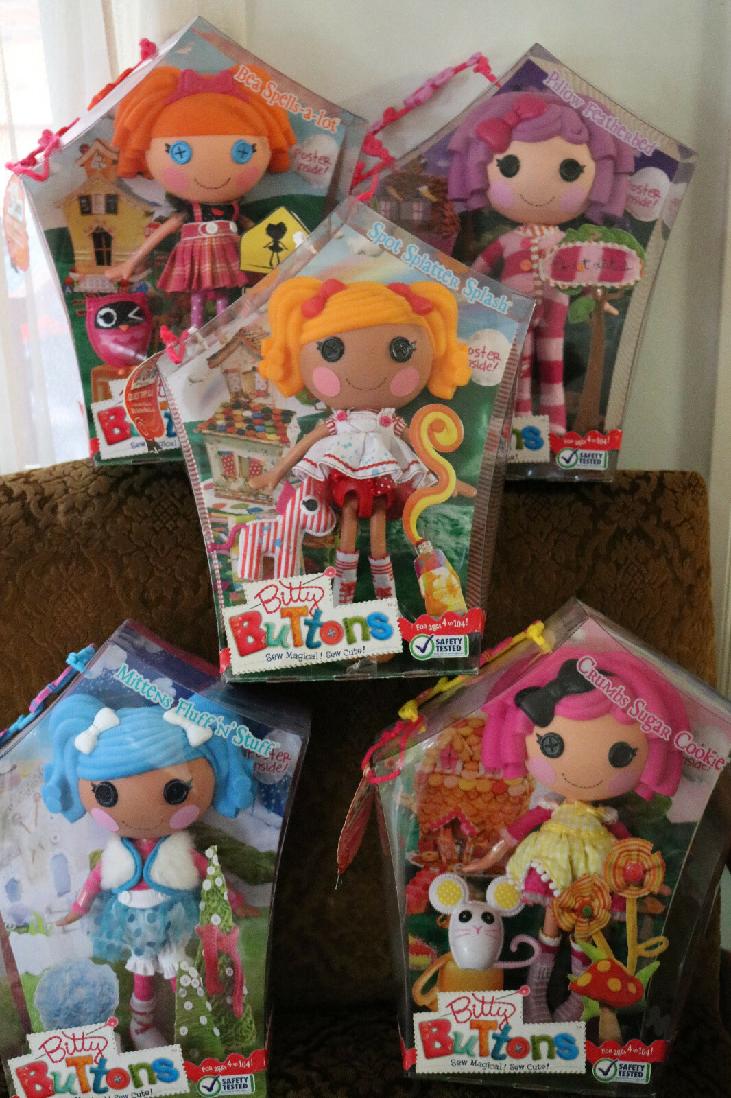 Rare BNIB 2009 Bitty Buttons Doll Pre Lalaloopsy Mittens Fluff'N'Stuff ...