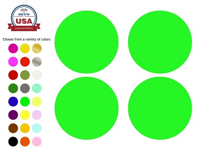 Royal Green Large Dot Stickers 3 Inch 75mm Round Color-Coding Circle ...