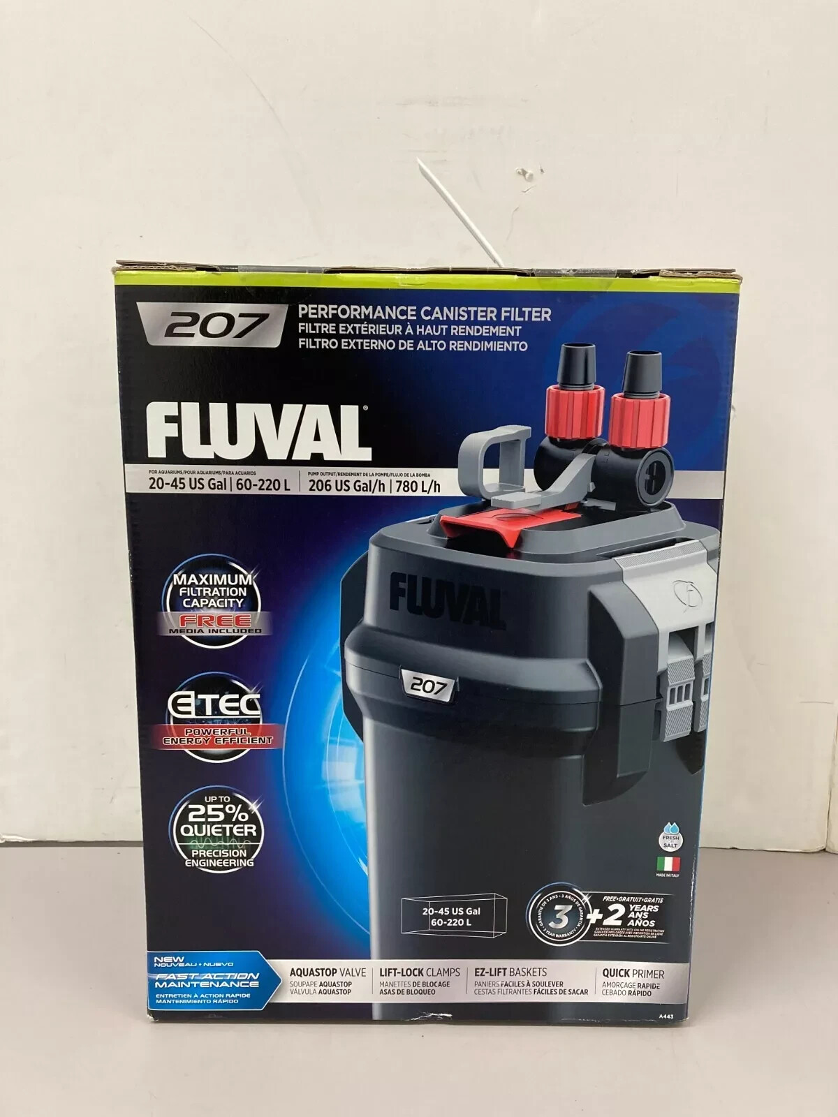 Fluval 207 External Canister Filter (A443) for sale online | eBay