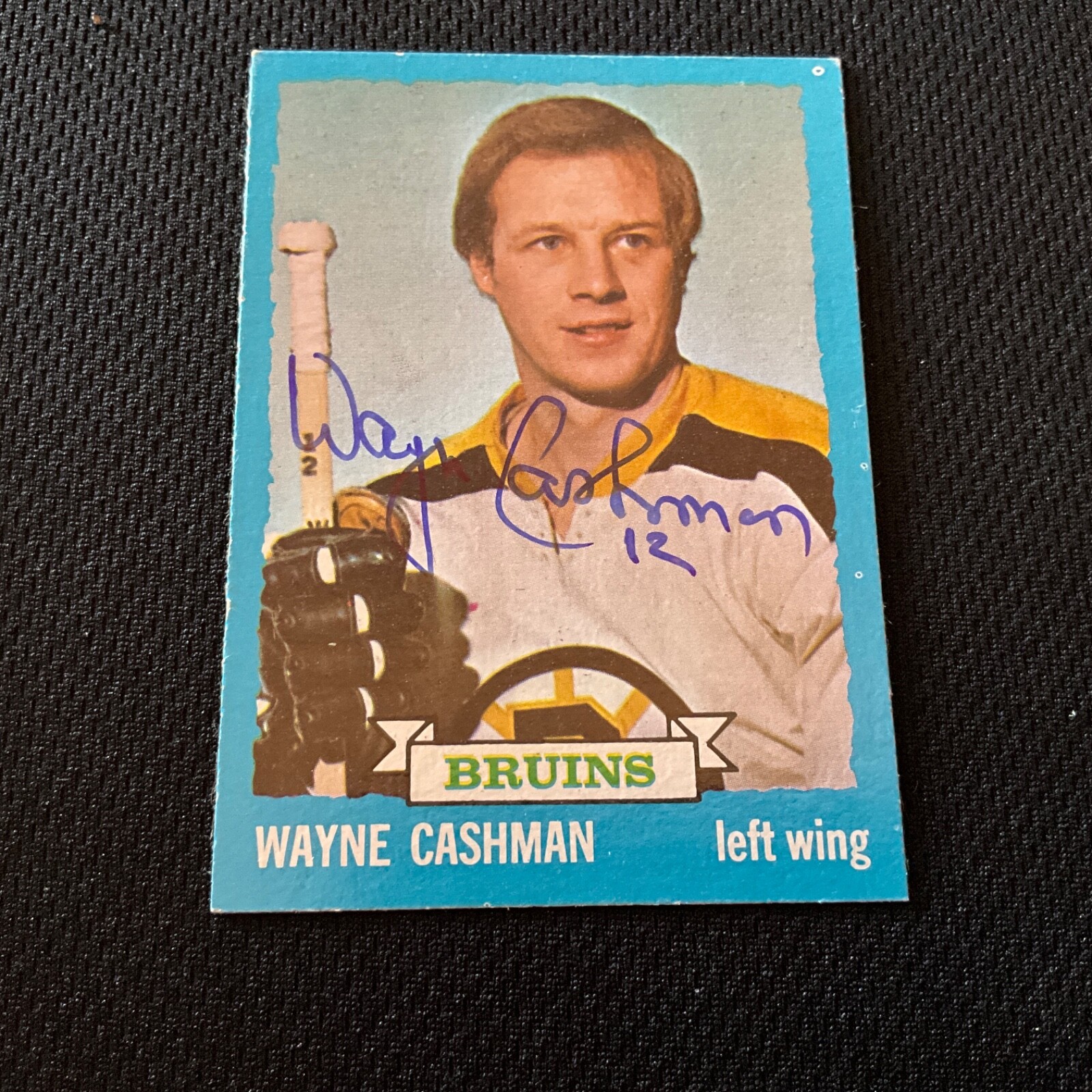 Autographed 1973-74 Topps WAYNE CASHMAN. #B-1 | eBay