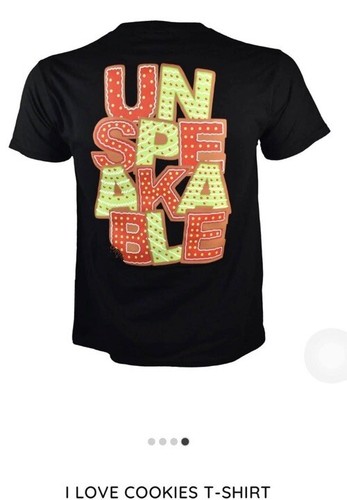 Unspeakable Merch Black I Love Cookies Shirt Sz AS Official YouTuber ...