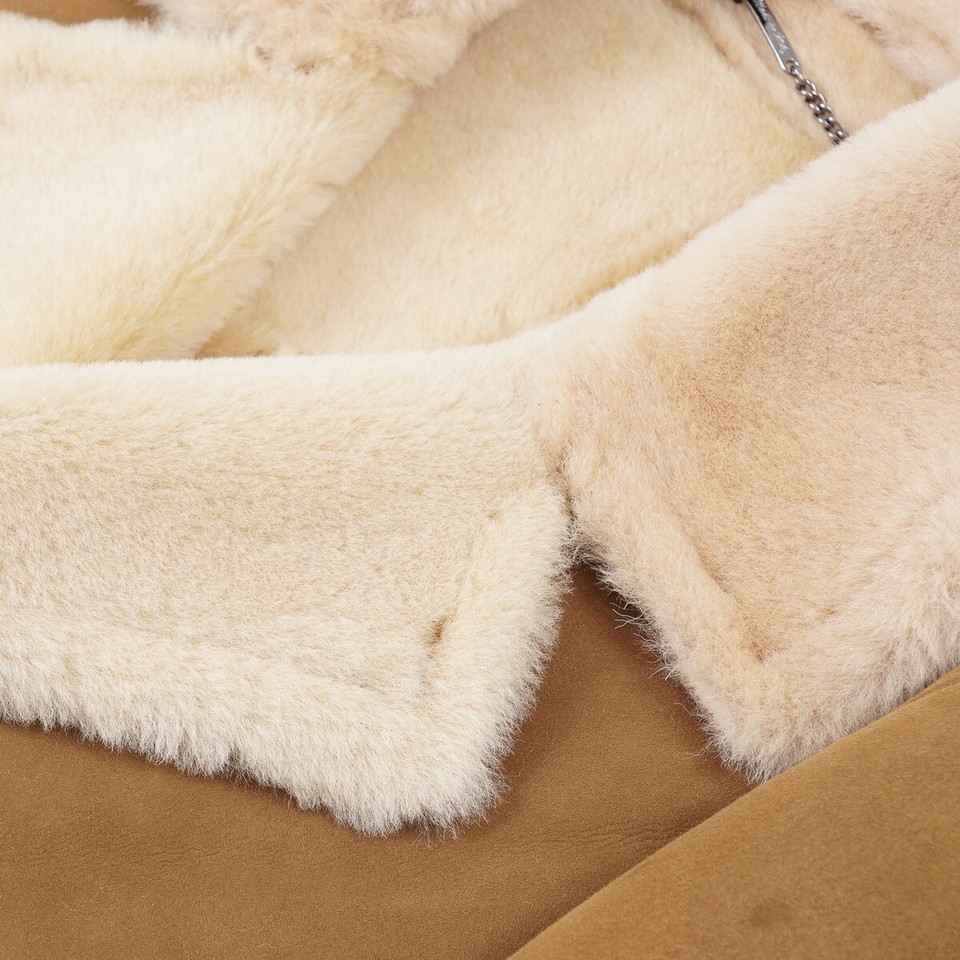 Rifugio Napoli 'Redford' Shearling Suede Leather Rancher Coat XL (Eu 54 ...