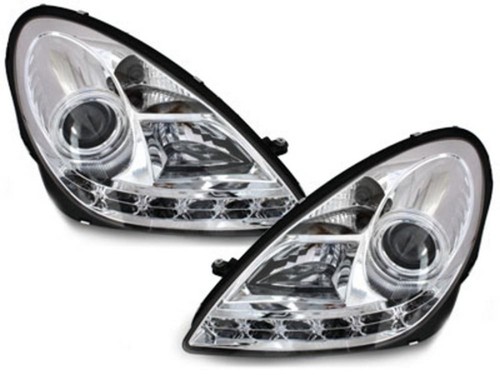 Headlights LED DRL Look for Mercedes R171 SLK 04-11 Daylight Chrome ...