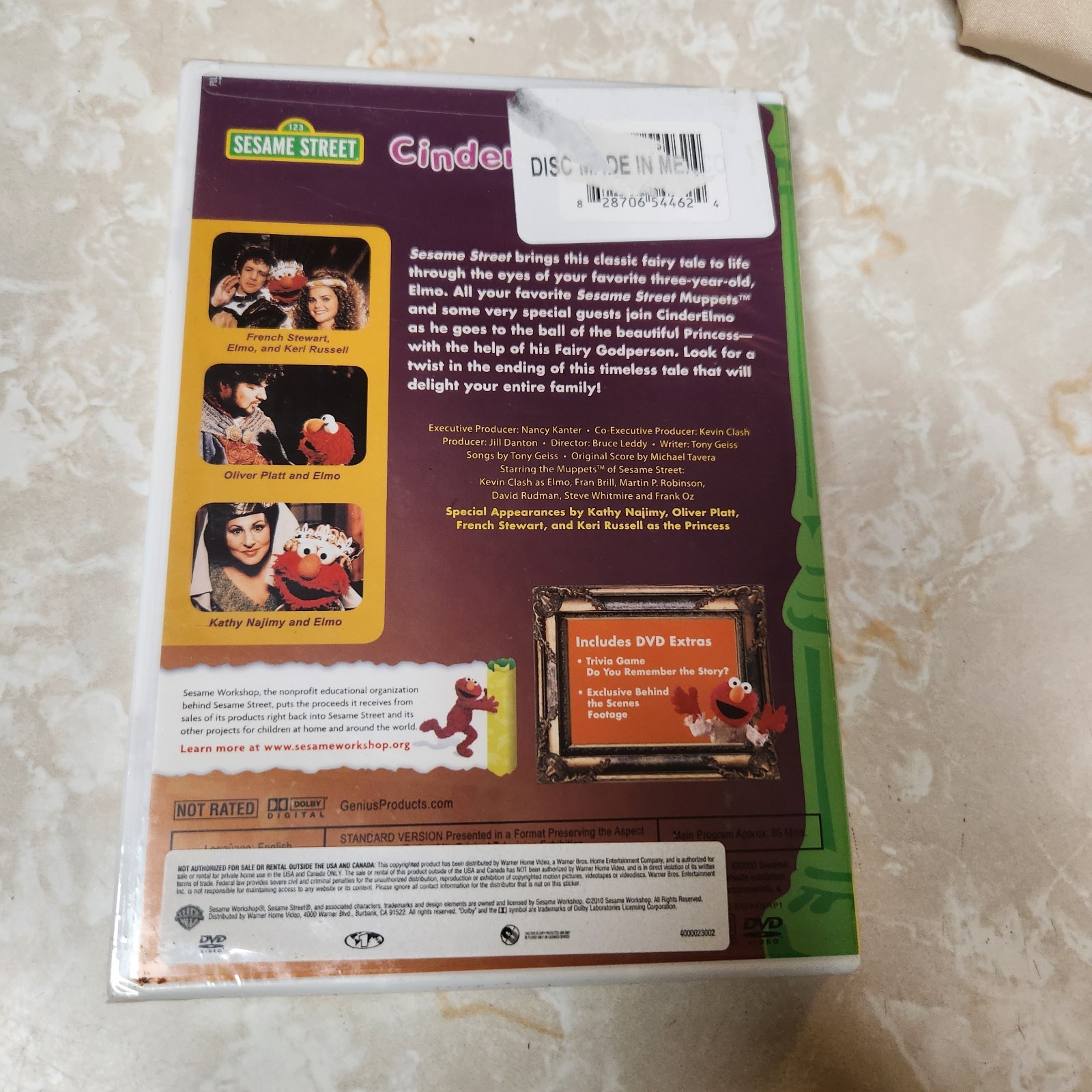 Sesame Street CinderElmo Fairy Tale DVD Sealed New Keri Russell Oliver ...
