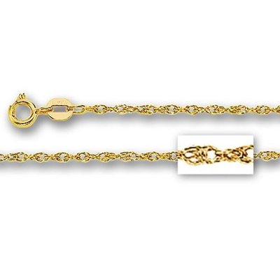 REAL SOLID 10K YELLOW GOLD Open Milano Rope Chain Necklace 16" 18" 20 ...