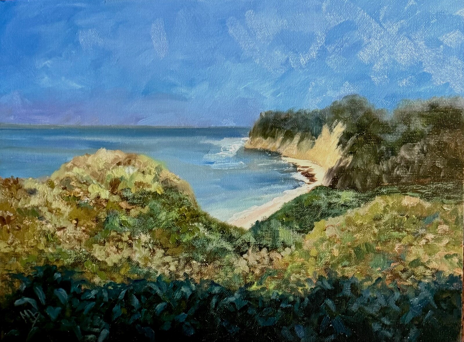 Oil Painting Half Moon Bay California landscape original oil fine art ...
