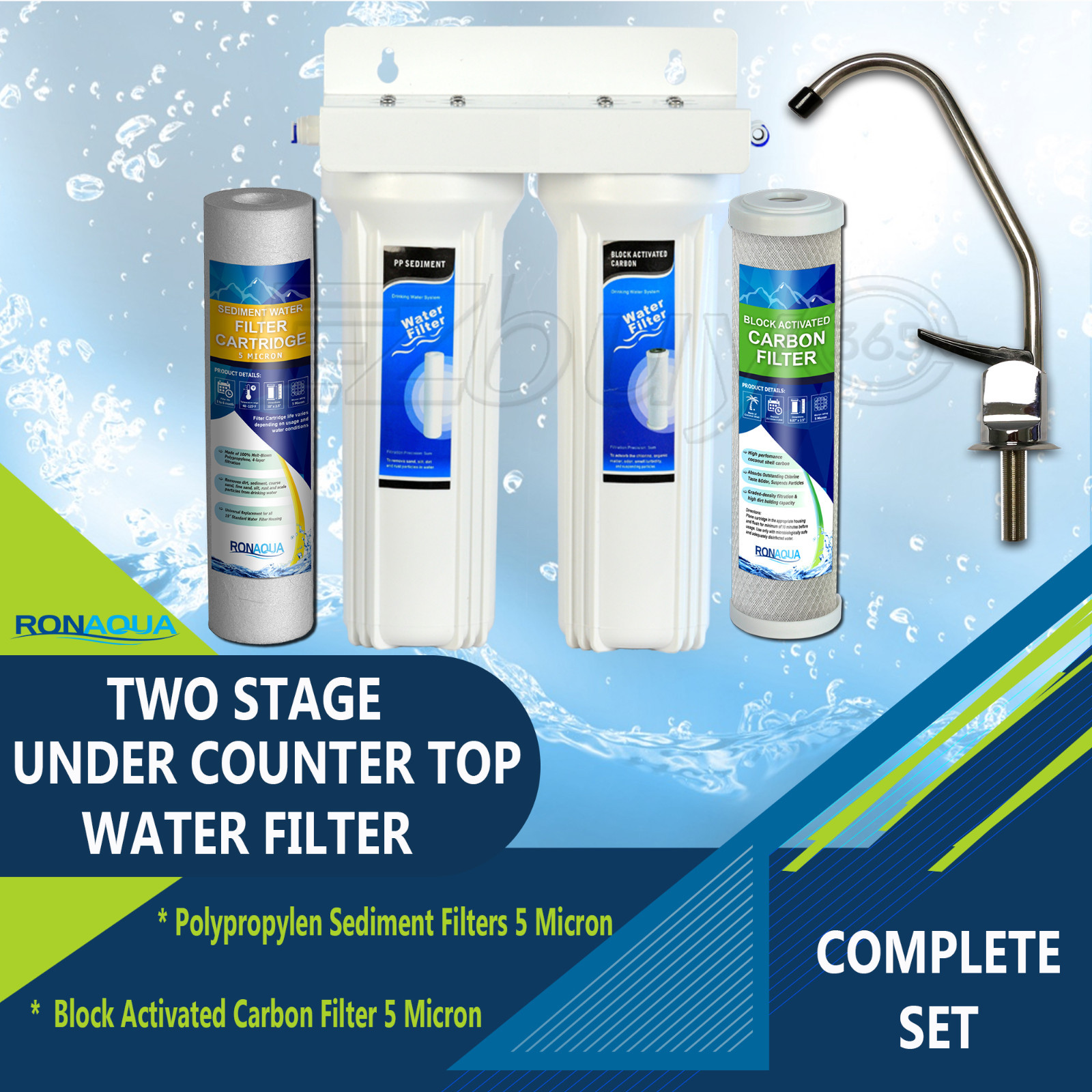 Under-Sink Two Stage Water Filter System | eBay