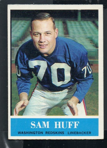 1964 Philadelphia Football Card #185 Sam Huff-Washington Redskins Ex ...