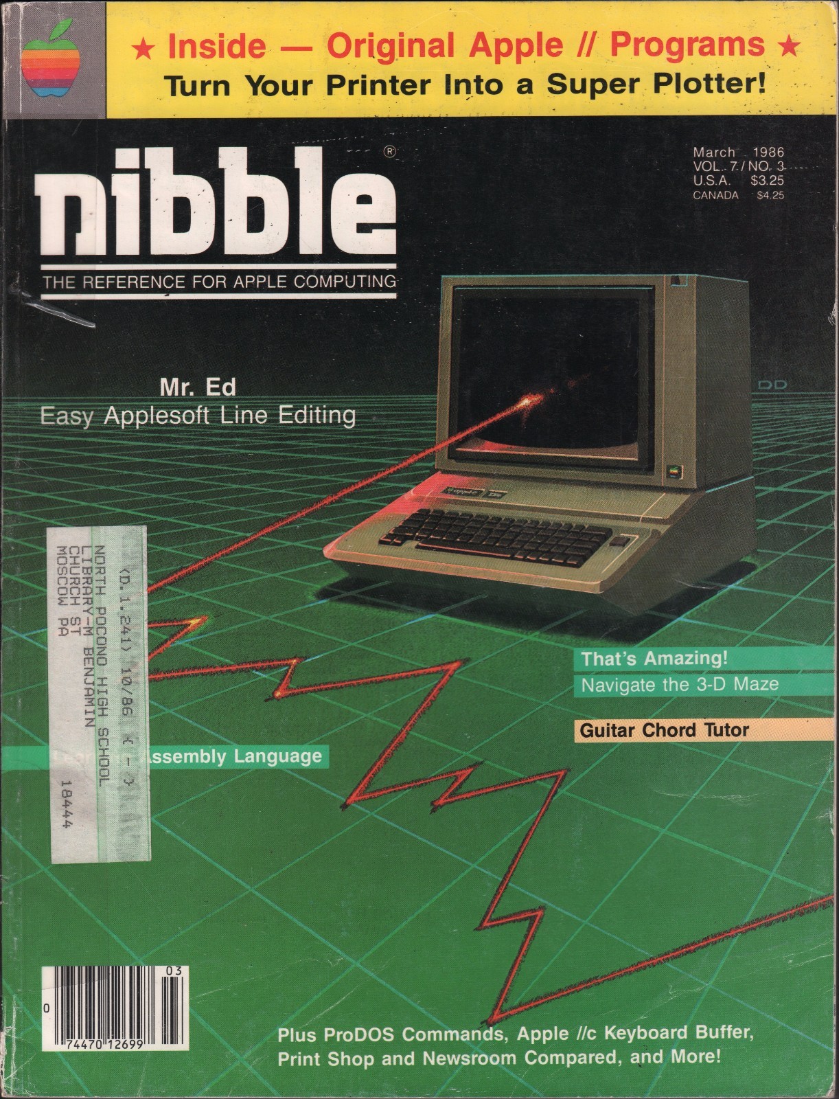 nibble magazine March 1986 Mr.Ed,AppleSoft w/ML VG 010416DBE | eBay