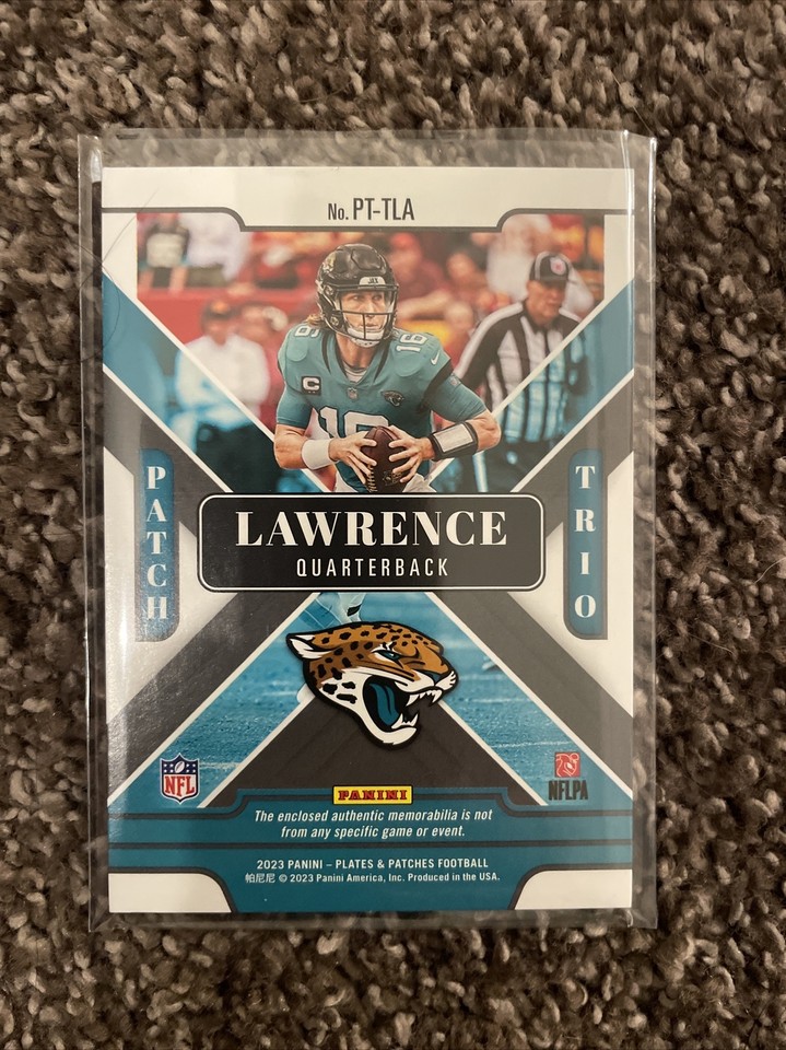 TREVOR LAWRENCE 2023 PANINI PLATES AND PATCHES PATCH TRIO #52/99 ...