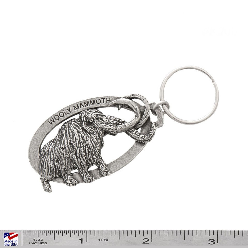 Creative Pewter Designs Woolly Mammoth Premium Pewter KeyChain, Key Fob ...