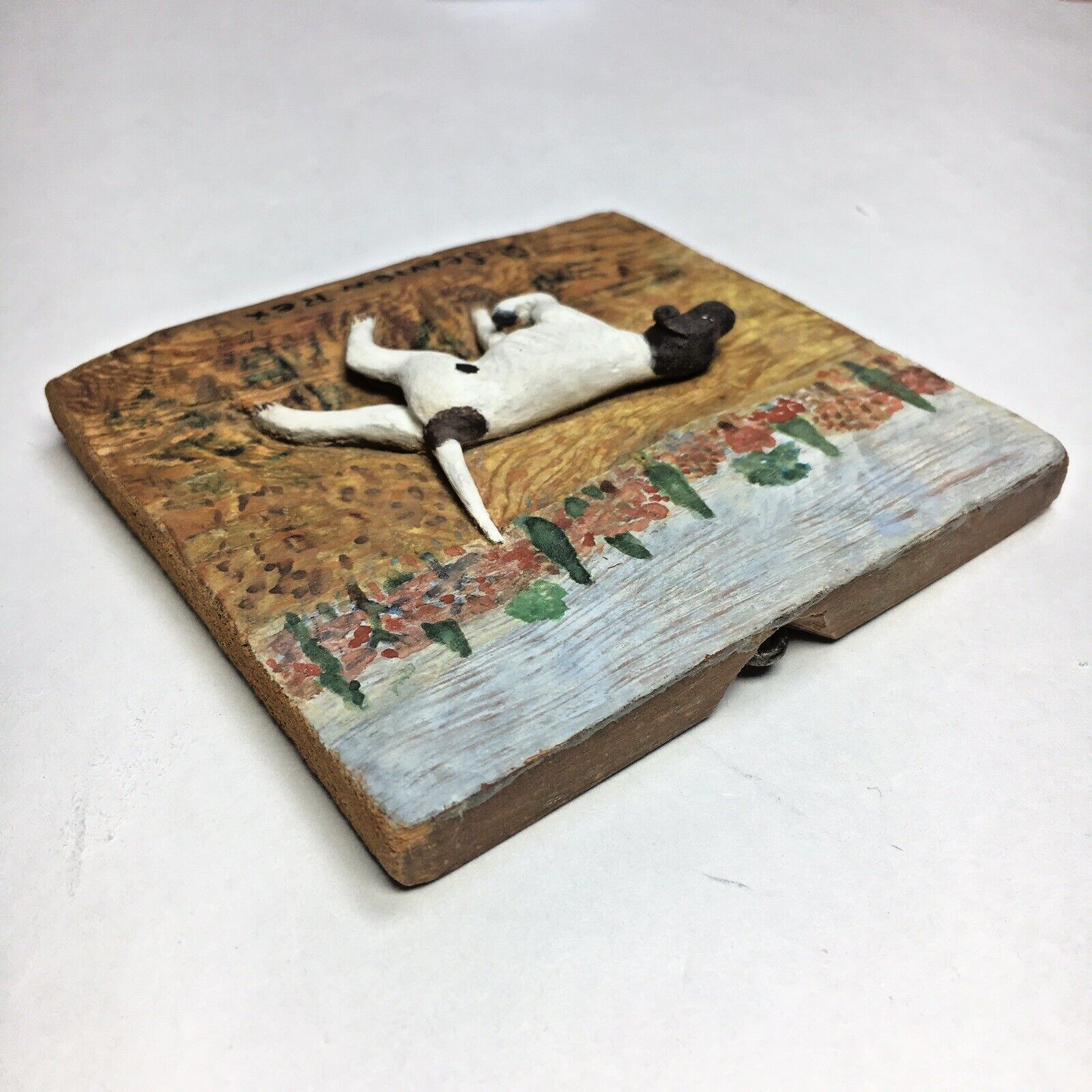Vtg Ch. Seaview Rex Quail Hunting Pointer Bird Dog Wood Relief Carving ...
